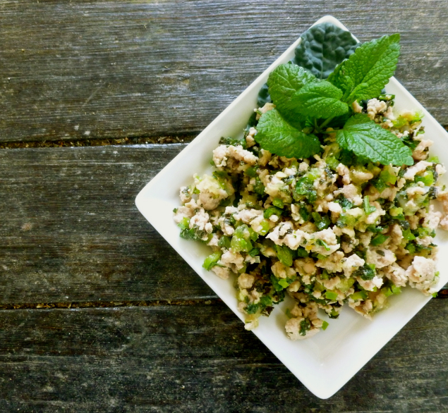 A simple Thai-inspired larp salad comes together quickly with leftover ...