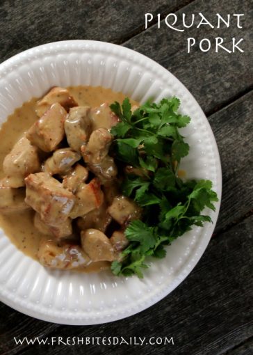 A piquant pork is born out of kitchen experimentation – Fresh Bites Daily