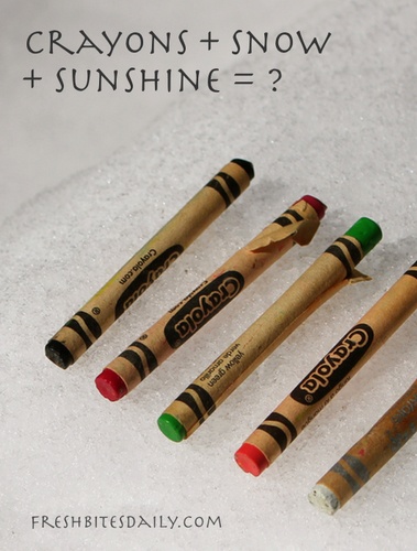 Put some crayons in the snow and get a little taste of coolness – Fresh ...